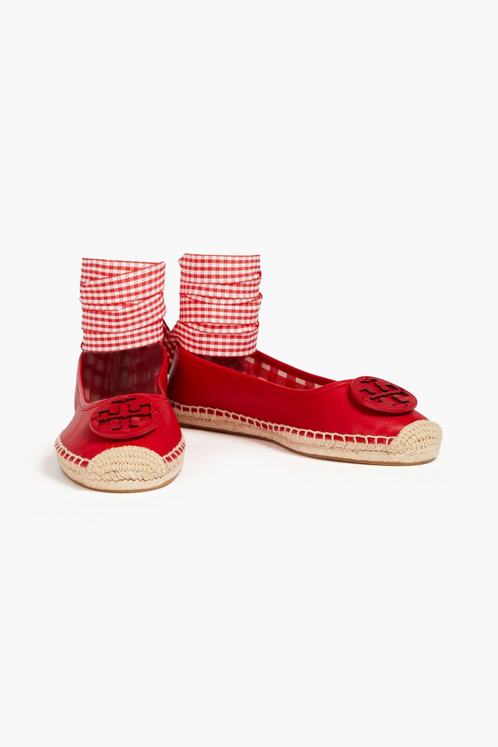 TORY BURCH Appliquéd leather espadrilles | THE OUTNET