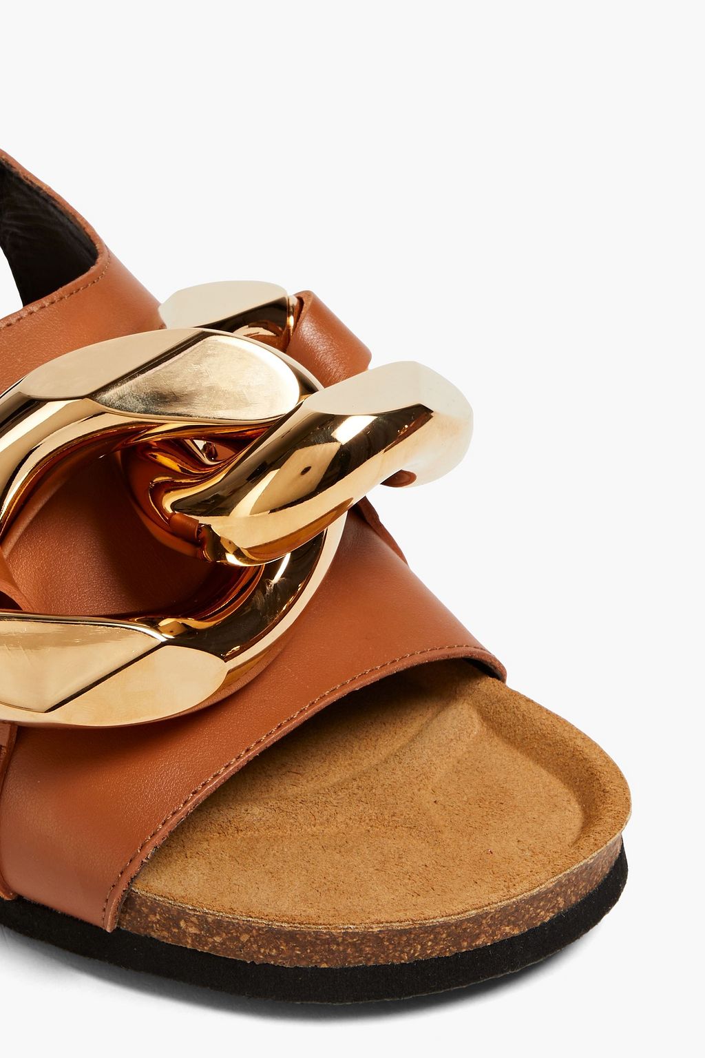 JW ANDERSON Chain embellished leather slingback sandals | THE OUTNET