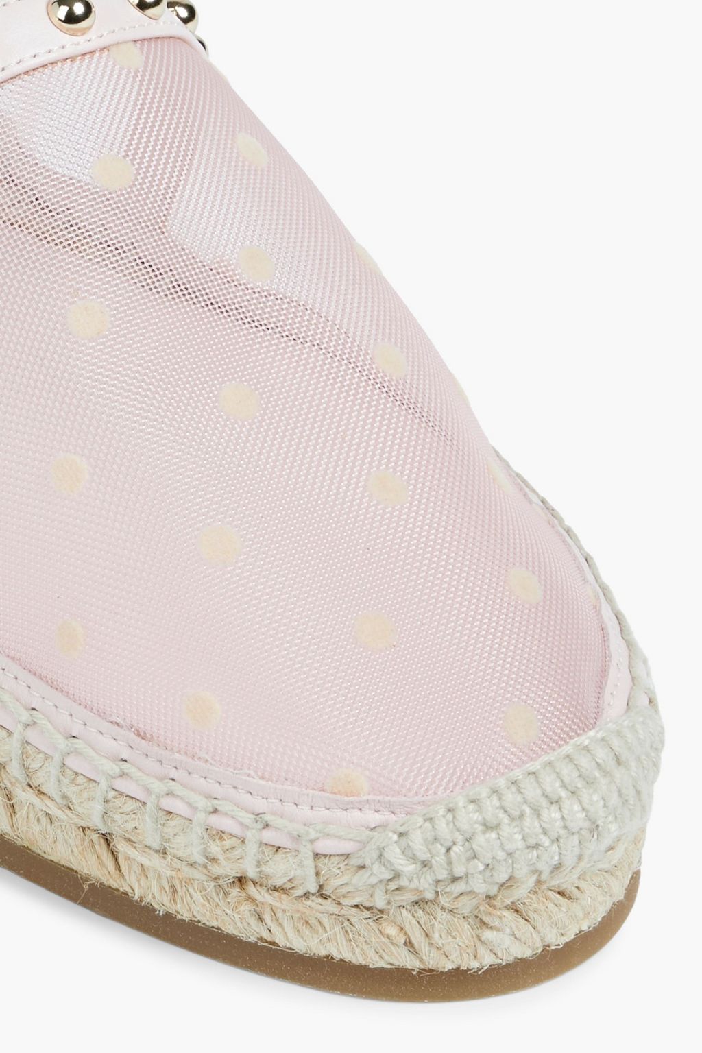 RED(V) Studded flocked mesh espadrilles | THE OUTNET