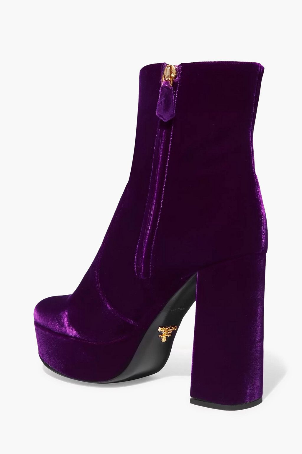 Prada Velvet Platform Ankle Boots The Outnet