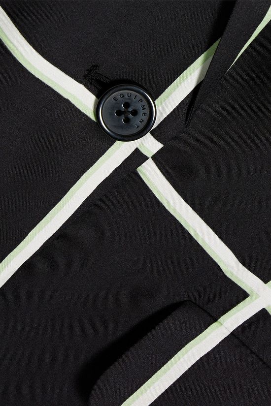 EQUIPMENT Verria checked satin blazer | THE OUTNET