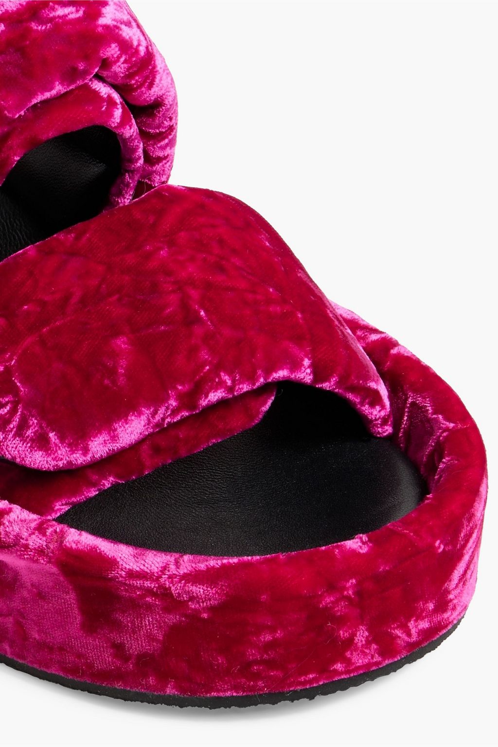 Dries Van Noten Crushed Velvet Platform Sandals The Outnet