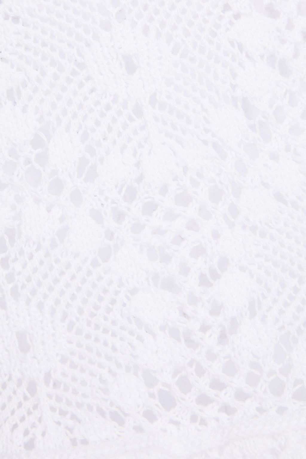 Redvalentino Point Desprit Paneled Pointelle Knit Cotton Mini Dress