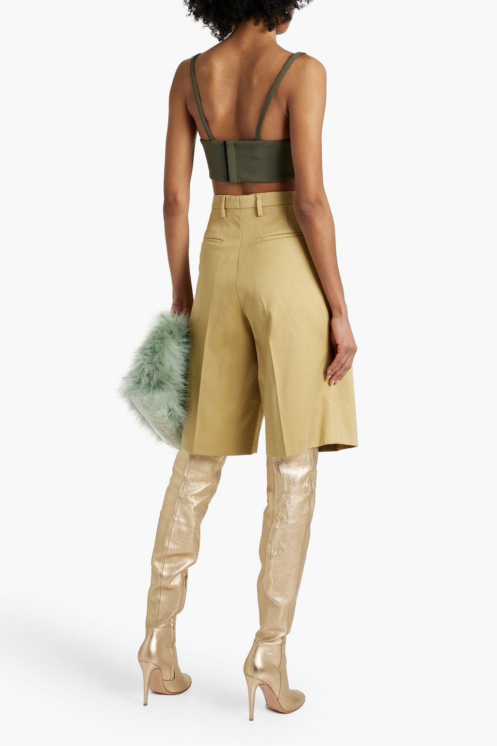 Dries Van Noten Pleated Cotton Shorts The Outnet