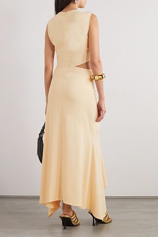 STELLA MCCARTNEY Asymmetric cutout stretch-crepe gown | THE OUTNET