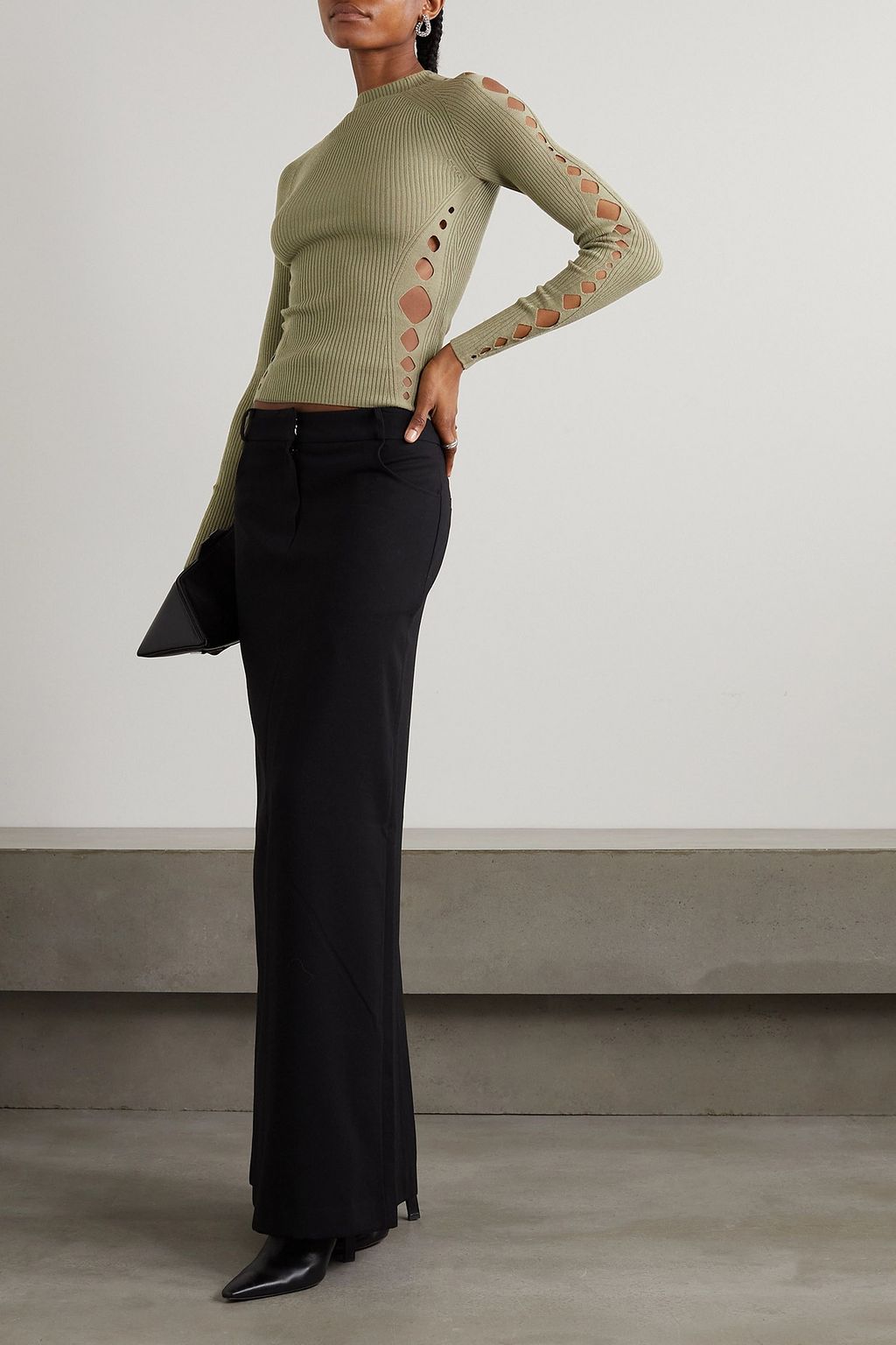 DION LEE Cutout ribbed wool sweater | THE OUTNET