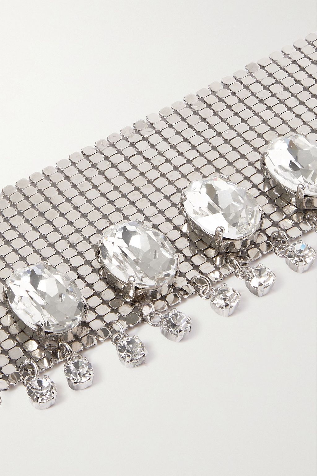 RABANNE Silver-tone crystal-embellished chainmail choker | THE OUTNET