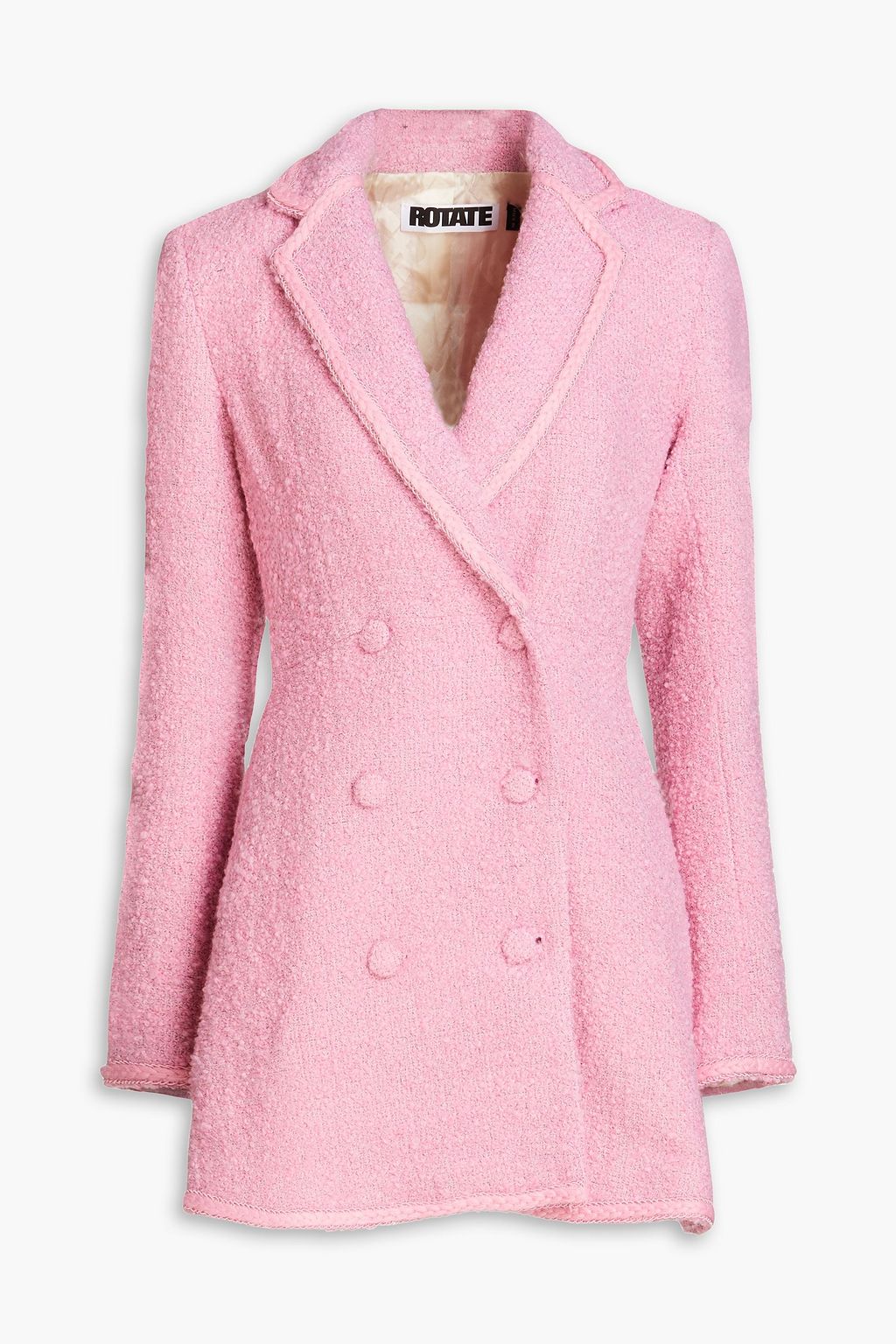 ROTATE BIRGER CHRISTENSEN Bouclé mini tuxedo dress | THE OUTNET