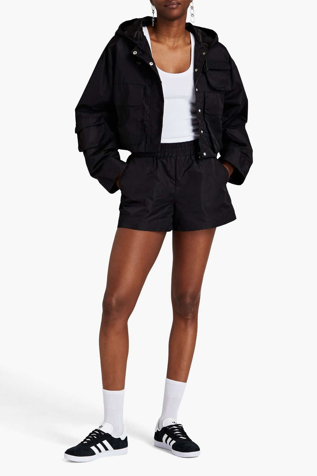 ROTATE BIRGER CHRISTENSEN Drew cropped shell hooded jacket | THE OUTNET