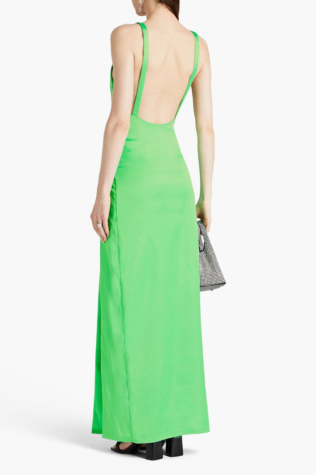 ROTATE BIRGER CHRISTENSEN Willa ruched satin maxi dress | THE OUTNET