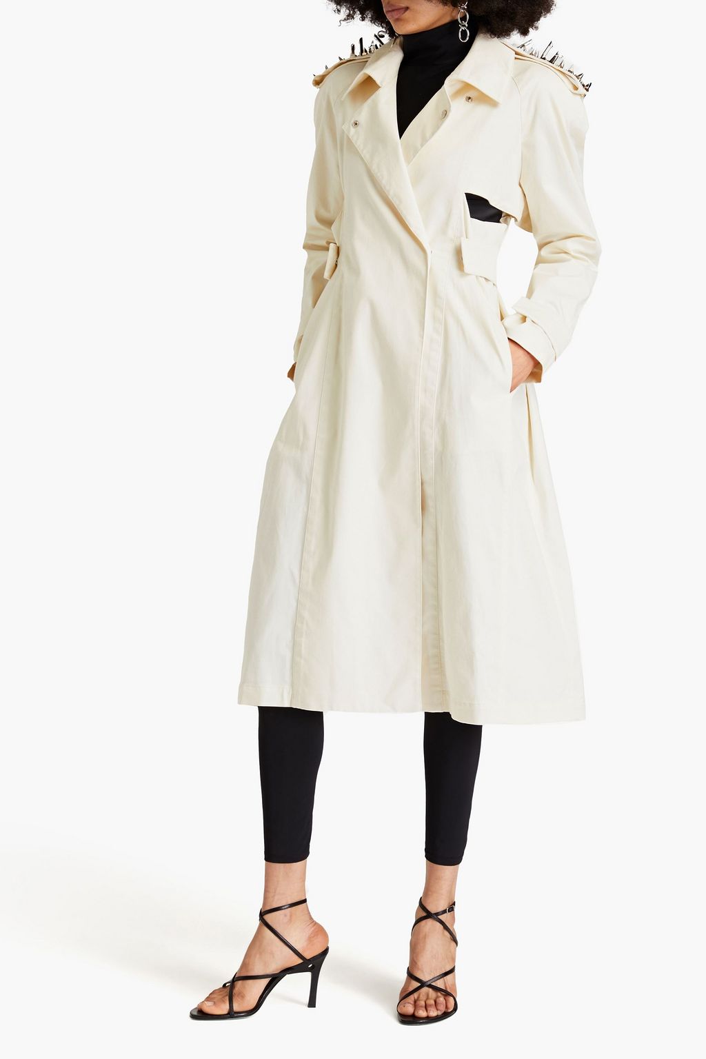 GIVENCHY Spiked cotton-blend twill trench coat | THE OUTNET