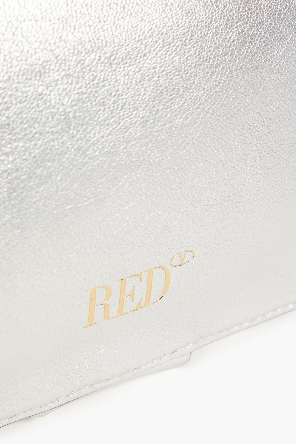 RED(V) Rock Ruffles metallic textured-leather shoulder bag | THE OUTNET
