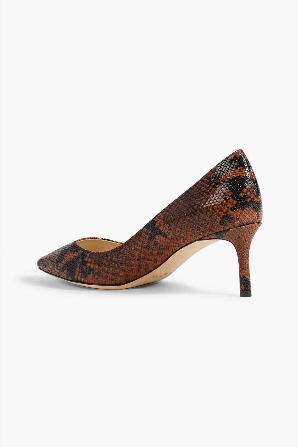 JIMMY CHOO Romy 60 snake-effect leather pumps | THE OUTNET