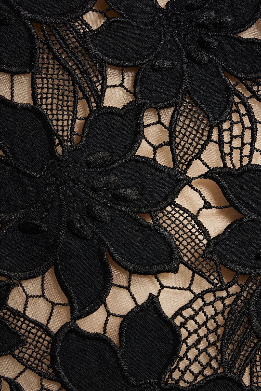 OSCAR DE LA RENTA Gathered guipure lace mini dress | THE OUTNET OSCAR DE LA RENTA Gathered guipure lace mini dress | THE OUTNET