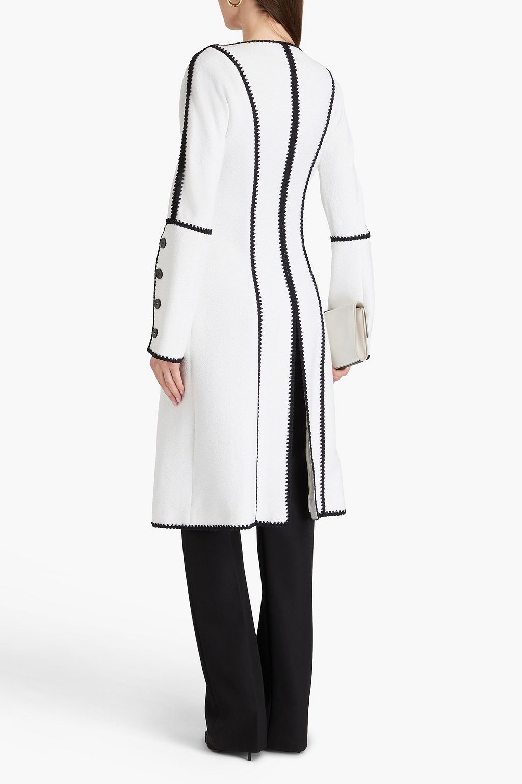 ANDREW GN Crochet-trimmed cotton-blend tweed coat | THE OUTNET