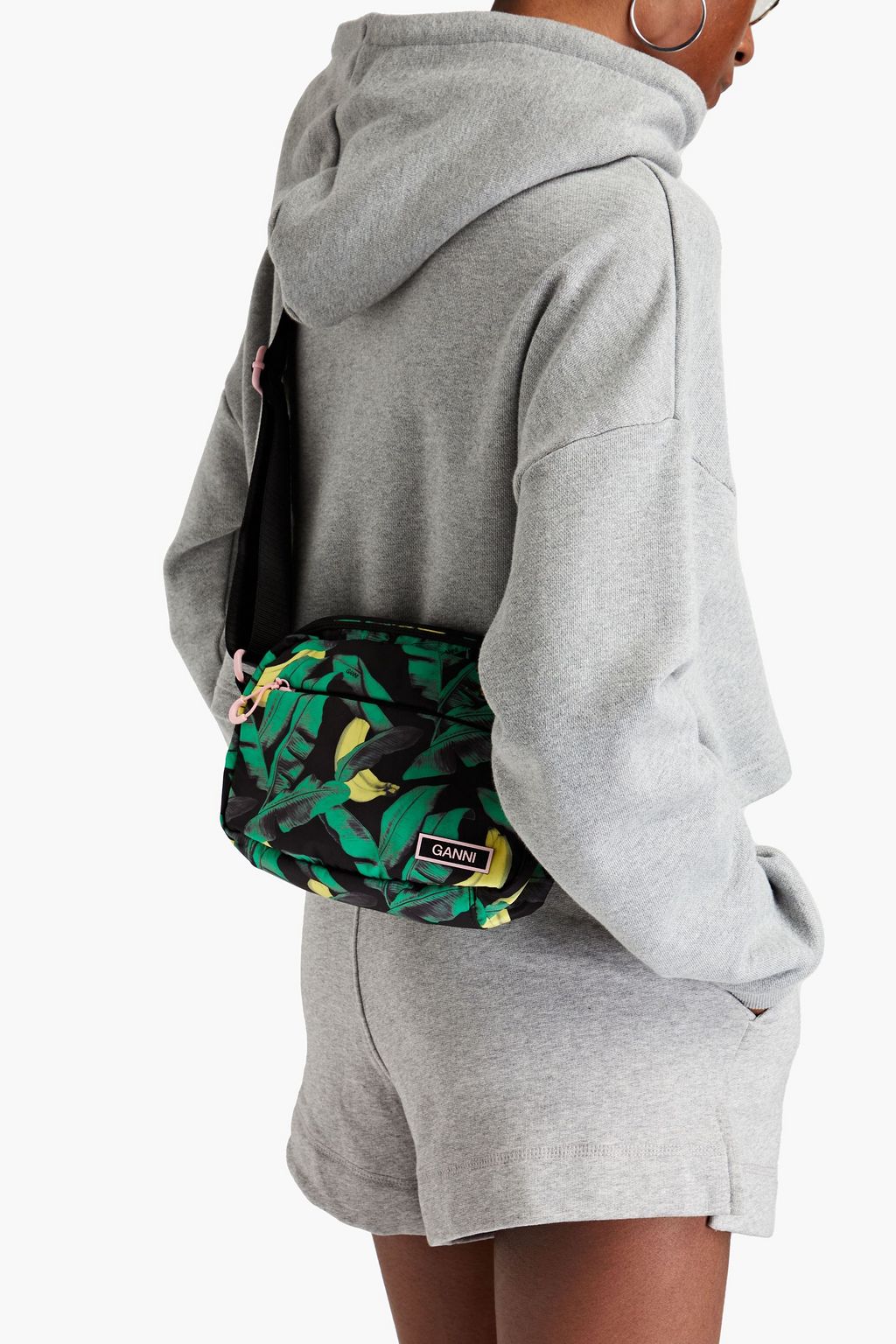 GANNI Floral-print shell shoulder bag | THE OUTNET