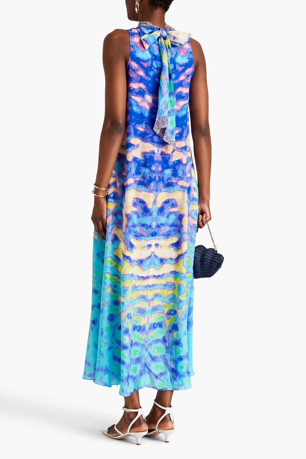 CAMILLA Call Off The Banshee embellished printed silk crepe de chine ...