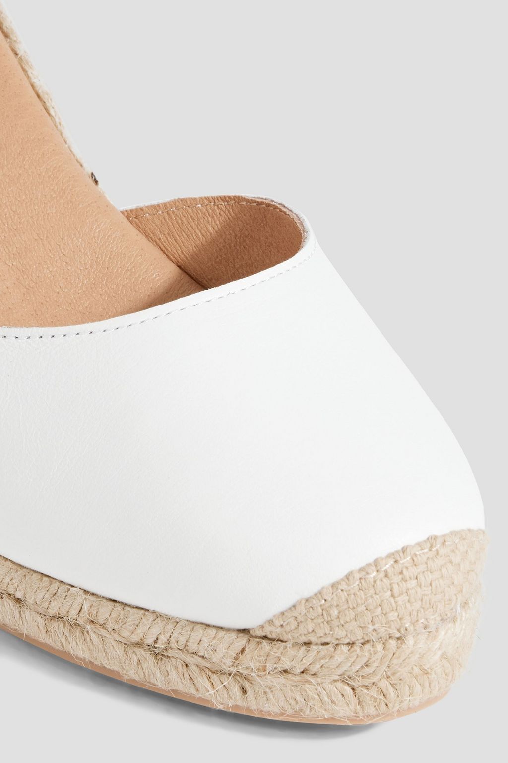 LAST STUDIO Leather wedge espadrilles | THE OUTNET