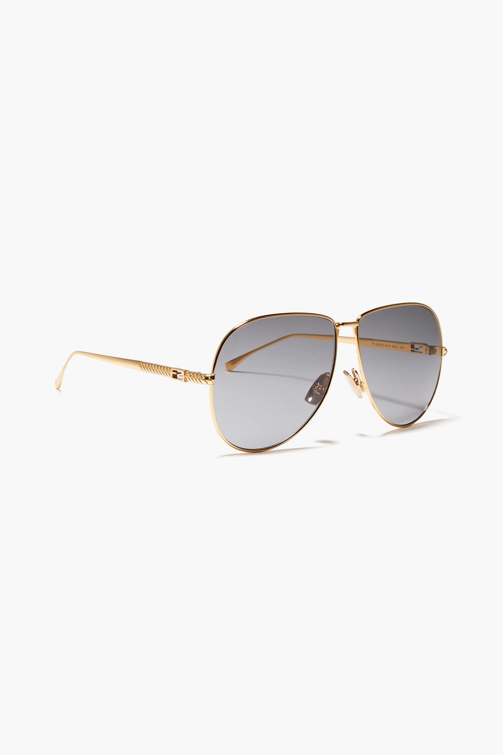 FENDI Aviator-style gold-tone sunglasses | THE OUTNET