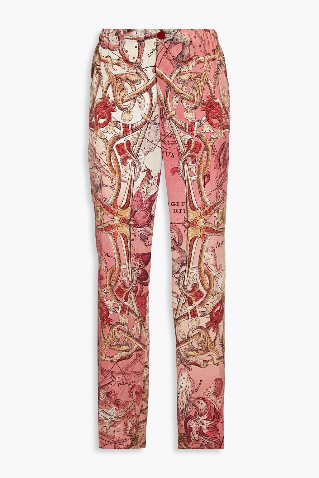 F.R.S. FOR RESTLESS SLEEPERS Etere printed satin straight-leg pants ...