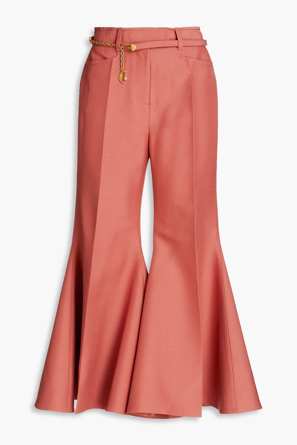 ZIMMERMANN Cropped wool-blend flared pants | THE OUTNET