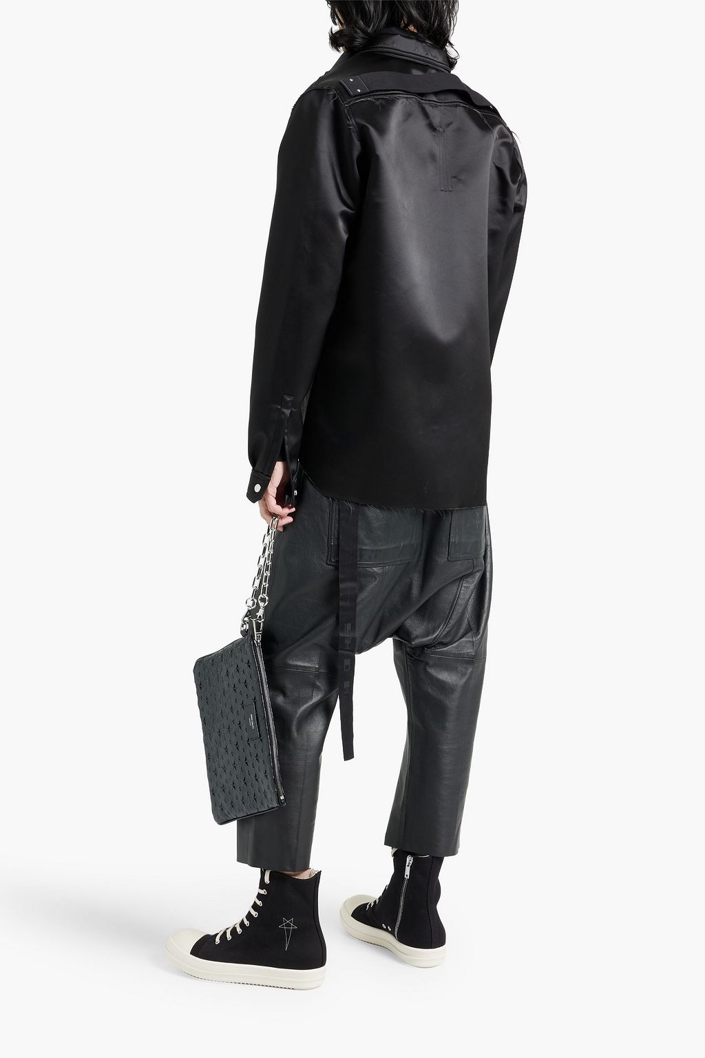 RICK OWENS Distressed shell overshirt | THE OUTNET