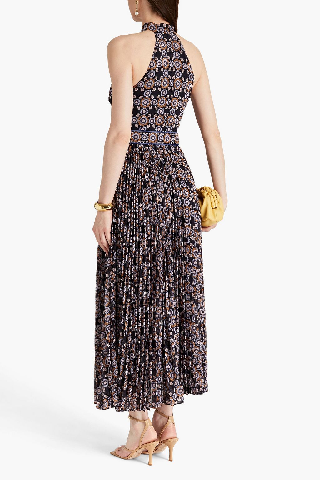 ZIMMERMANN Pleated floral-print georgette maxi dress | THE OUTNET