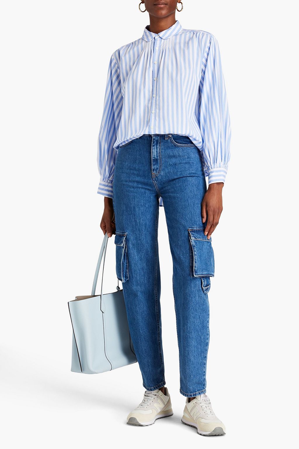 ALEX MILL Kit pintucked striped cotton-poplin shirt | THE OUTNET