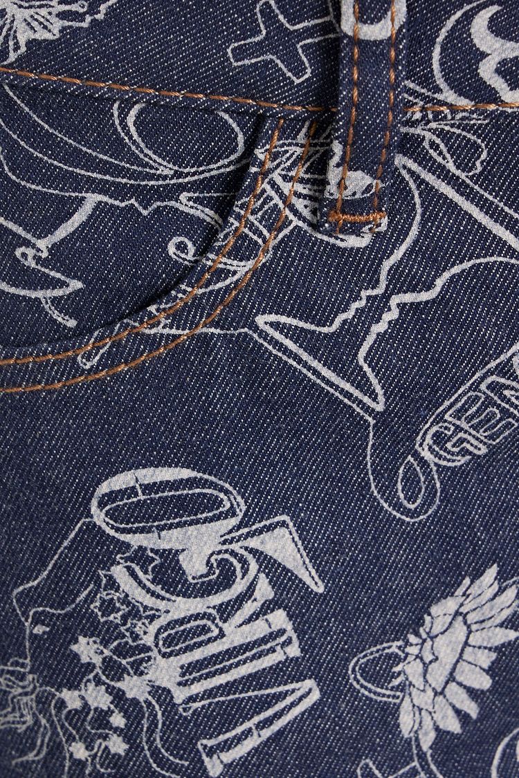 ZIMMERMANN Printed high-rise slim-leg jeans | THE OUTNET