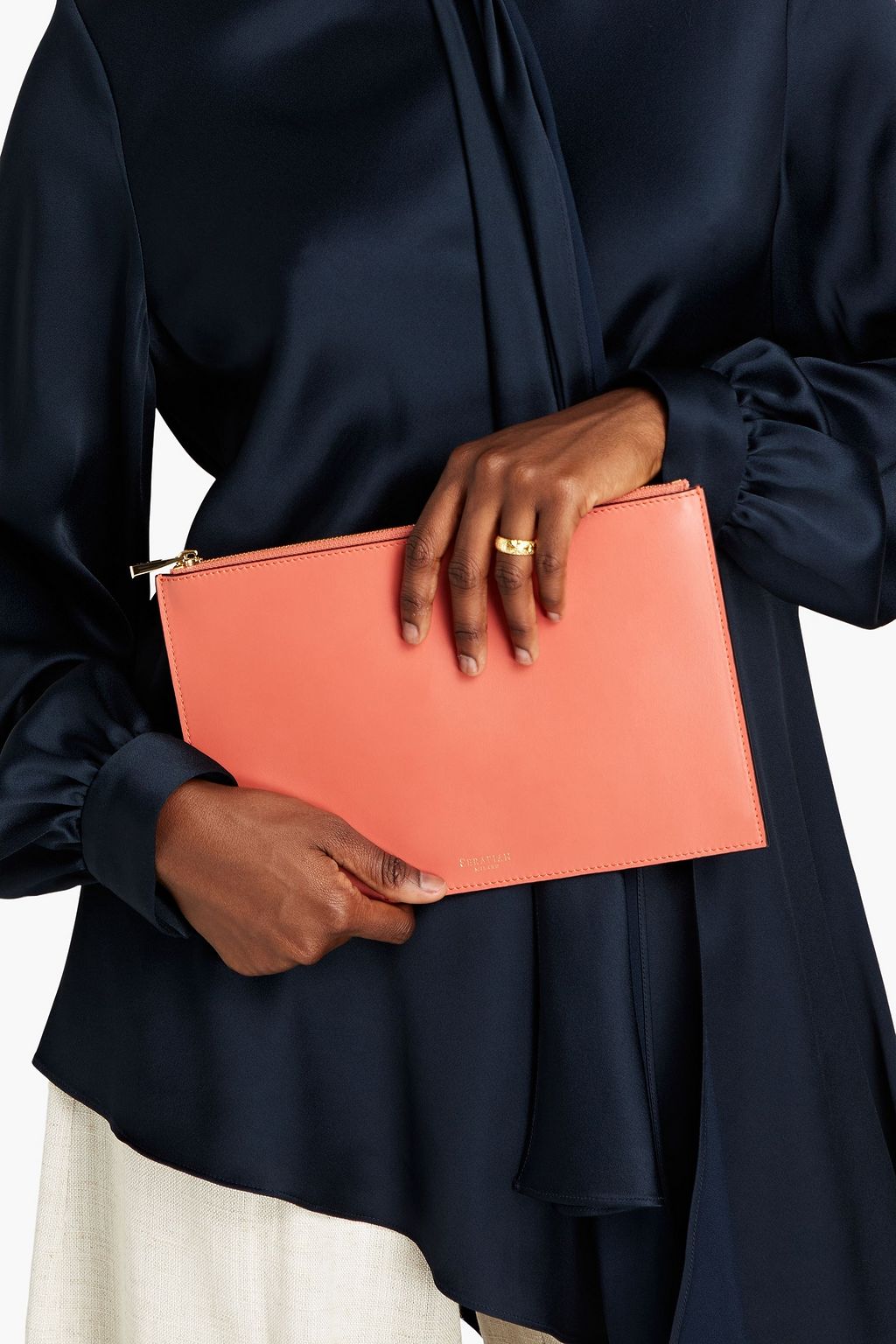 SERAPIAN Seta leather pouch | THE OUTNET