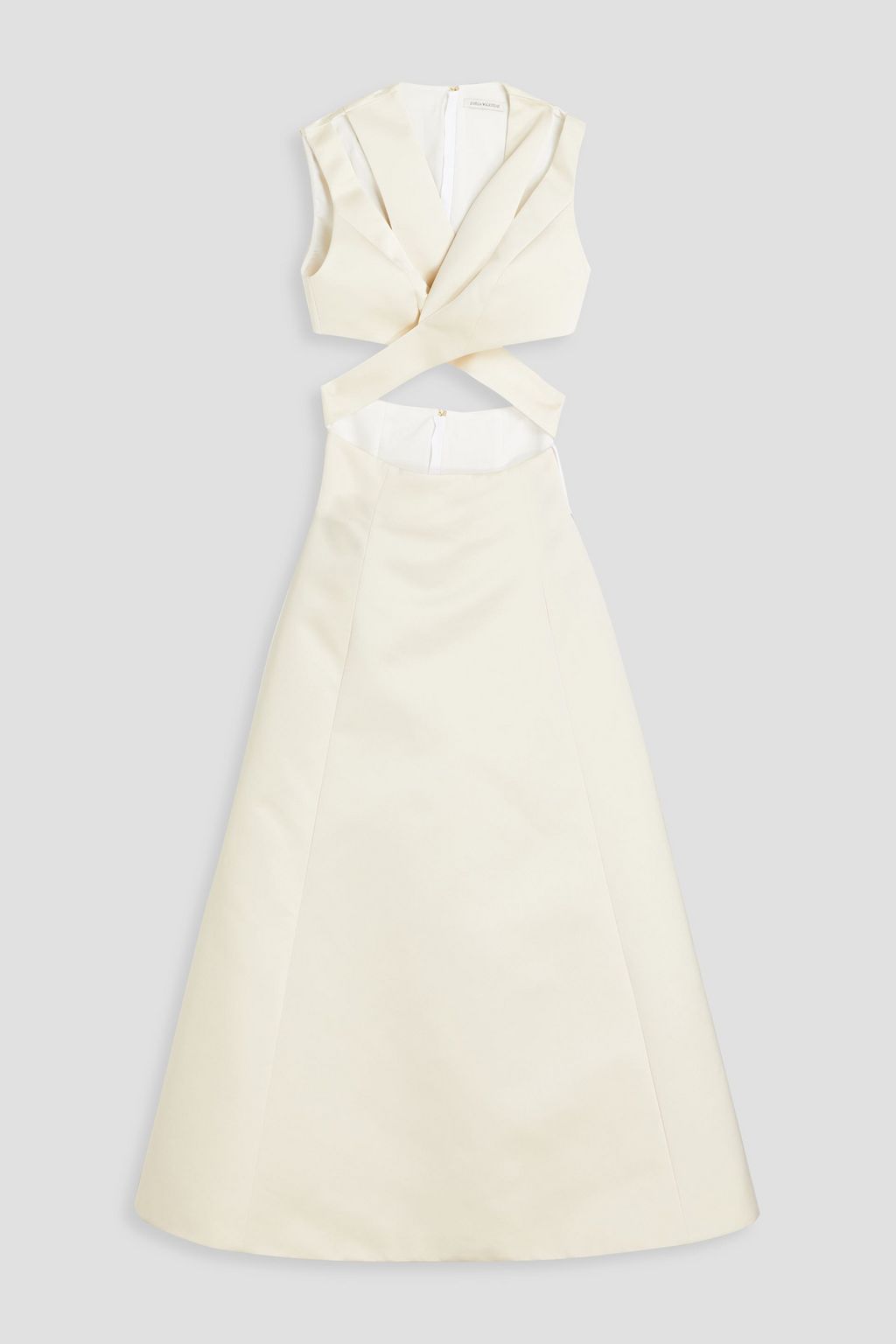 Emilia Wickstead Cutout Duchesse Satin Midi Dress The Outnet