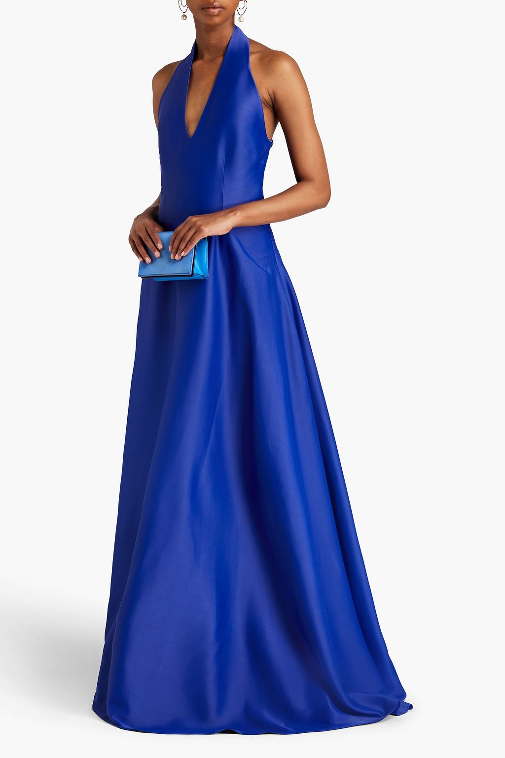 SAFIYAA Baako satin halterneck gown | THE OUTNET