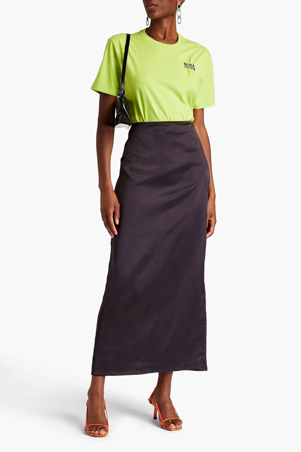 NINA RICCI Satin-twill maxi skirt | THE OUTNET