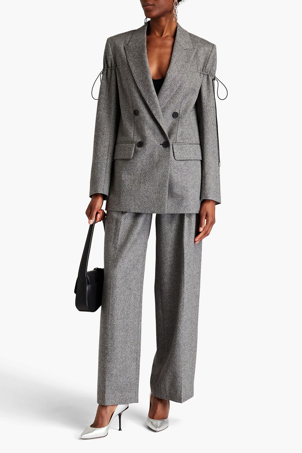 NINA RICCI Double-breasted mélange wool blazer | THE OUTNET
