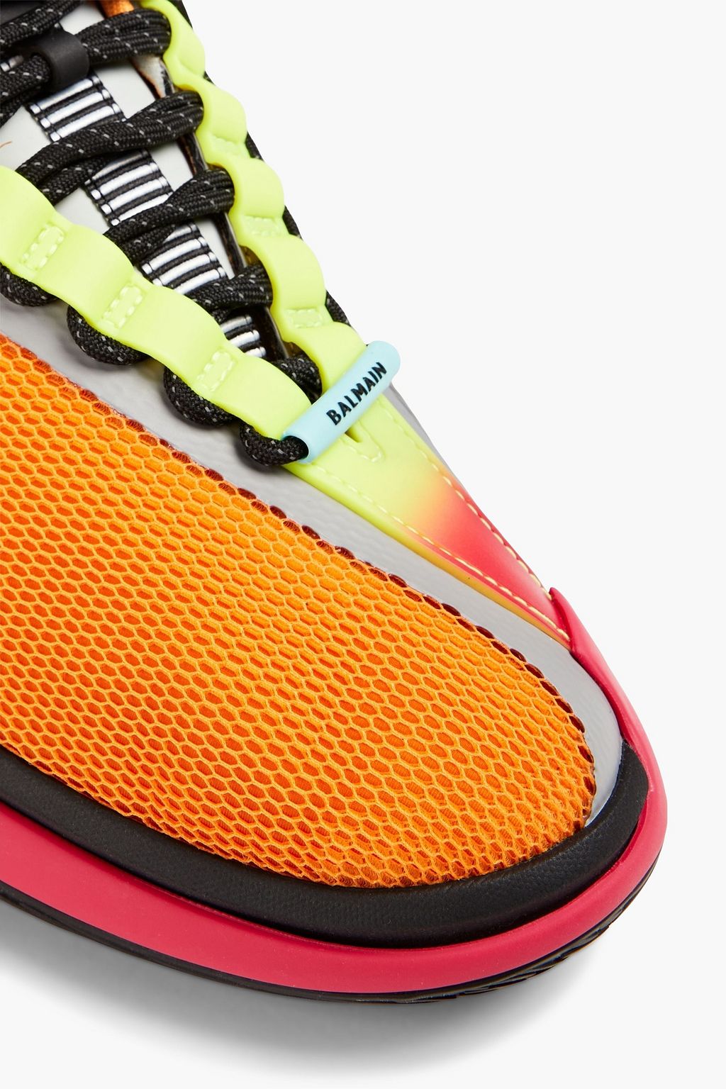 BALMAIN Color-block mesh sneakers | THE OUTNET