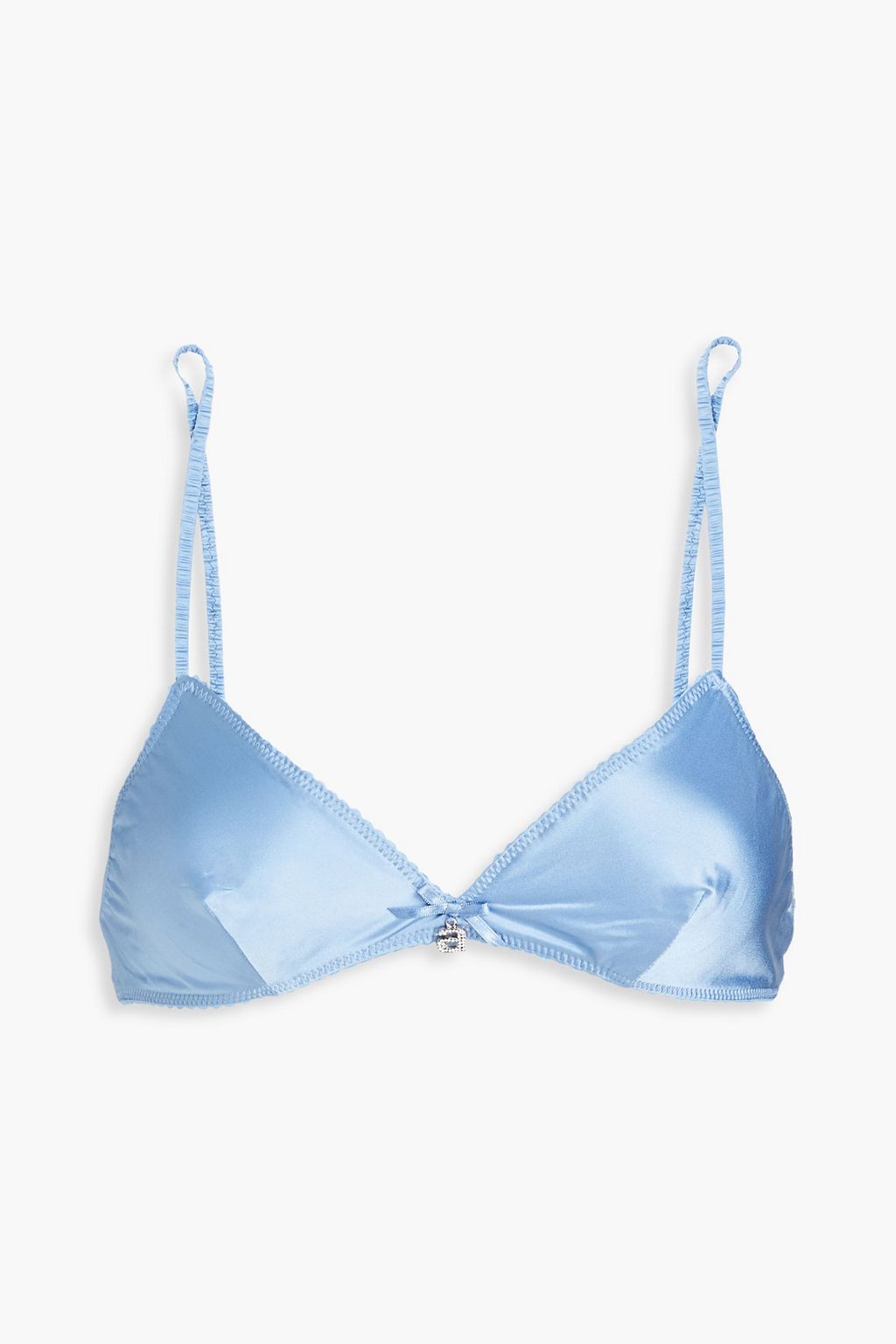 ALEXANDERWANG.T Silk-satin triangle bra | Sale up to 70% off | THE OUTNET