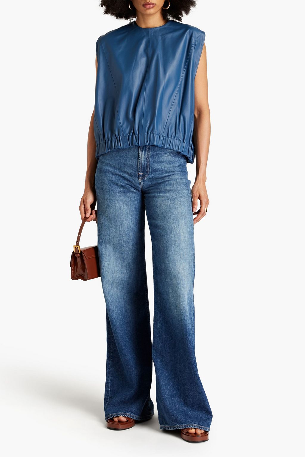 LOULOU STUDIO Hanwa gathered leather top | THE OUTNET