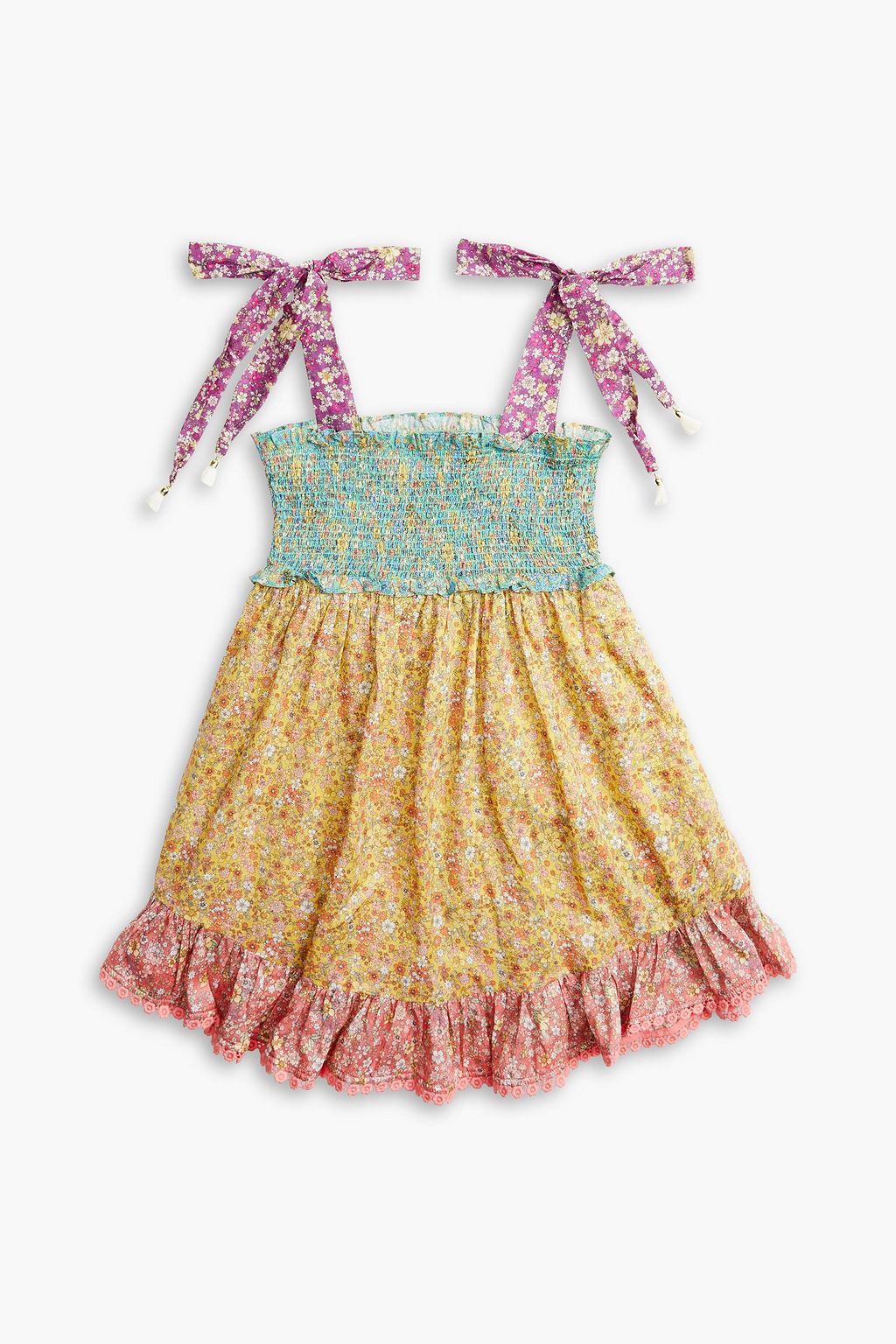 ZIMMERMANN Kids Carnaby shirred floral-print cotton dress | THE OUTNET