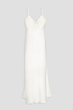 GINIA Lace-trimmed silk-satin nightdress | THE OUTNET