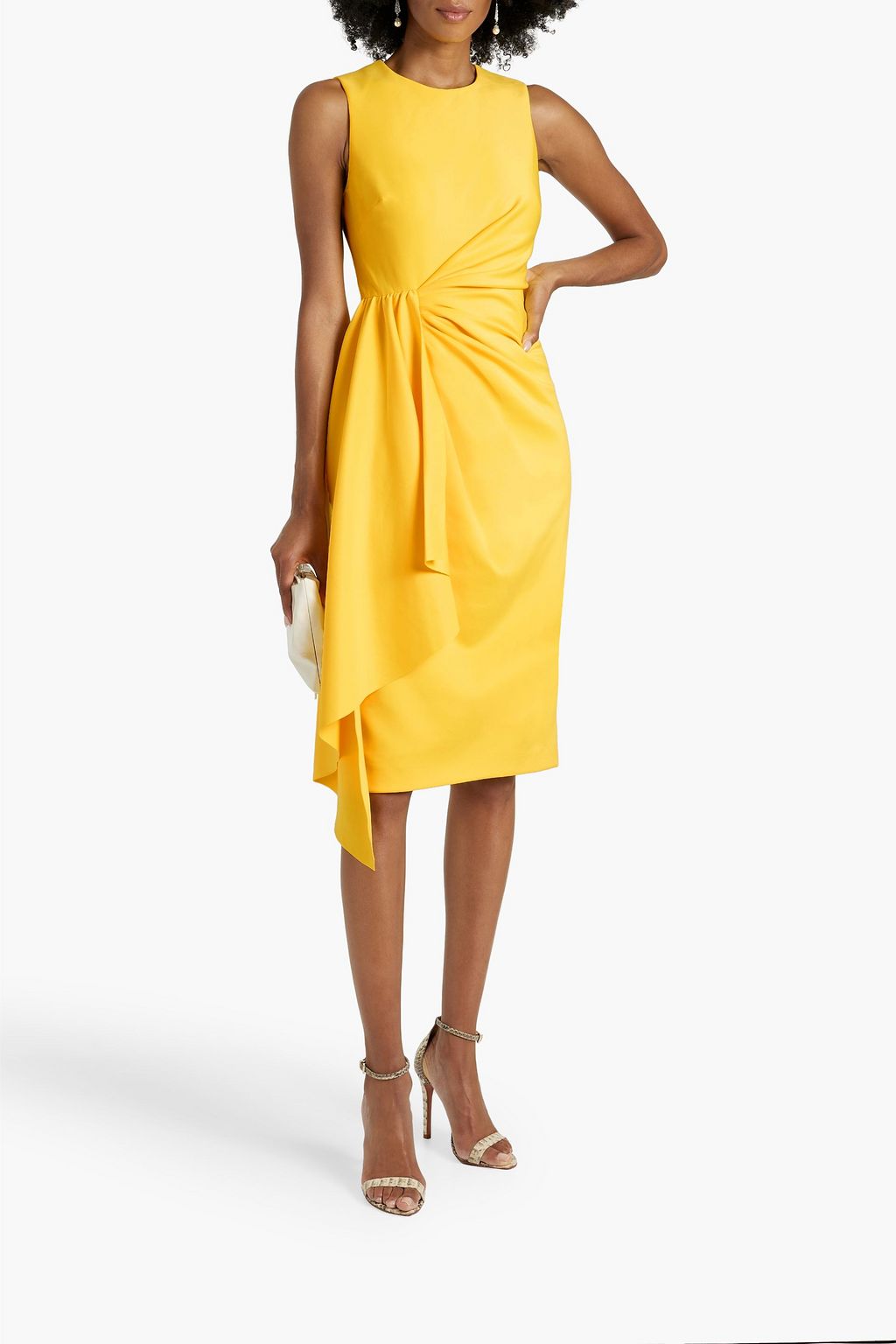 BADGLEY MISCHKA Draped cady dress | THE OUTNET