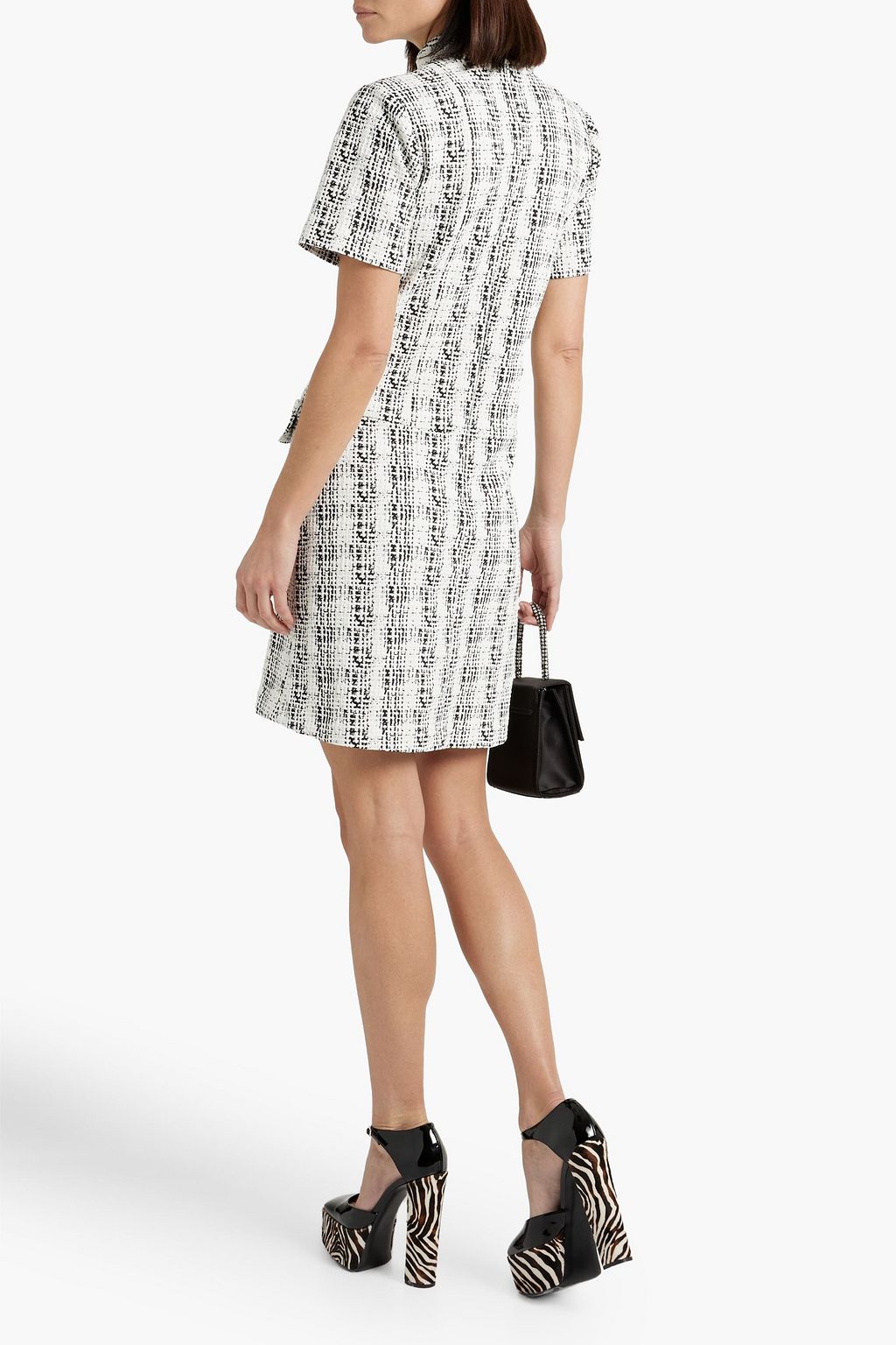 ANNA SUI Bow-embellished tweed mini dress | Sale up to 70% off | THE OUTNET