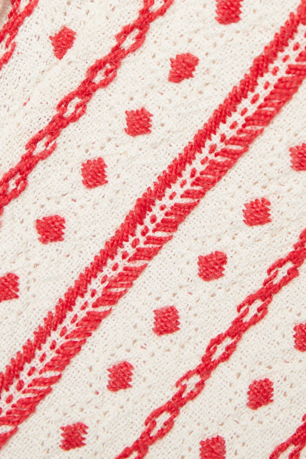 RUE MARISCAL Open-back frayed embroidered crocheted dress | THE OUTNET