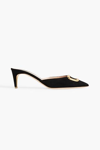 RUPERT SANDERSON Elsa embellished suede mules | THE OUTNET