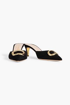 RUPERT SANDERSON Elsa embellished suede mules | THE OUTNET