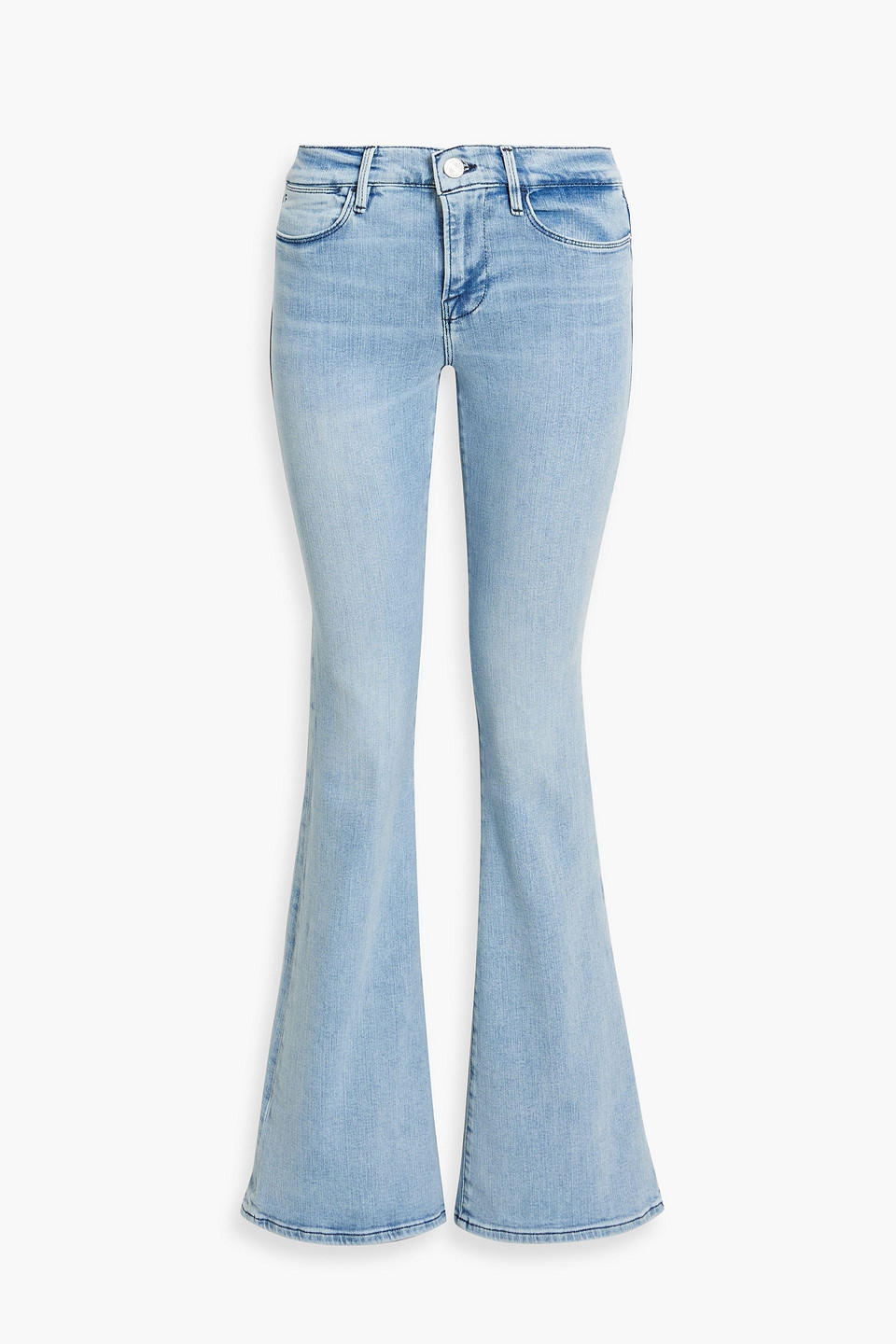Frame Le High Flare High-rise Flared Jeans In Light Denim | ModeSens
