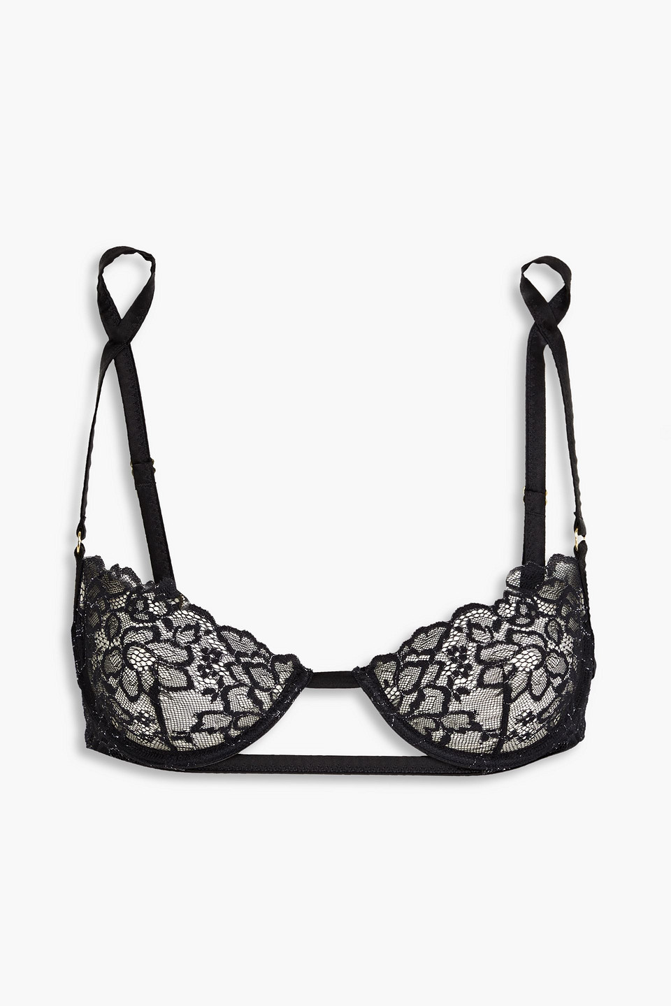 Stella McCartney Lingerie Metallic lace balconette bra | Smart Closet