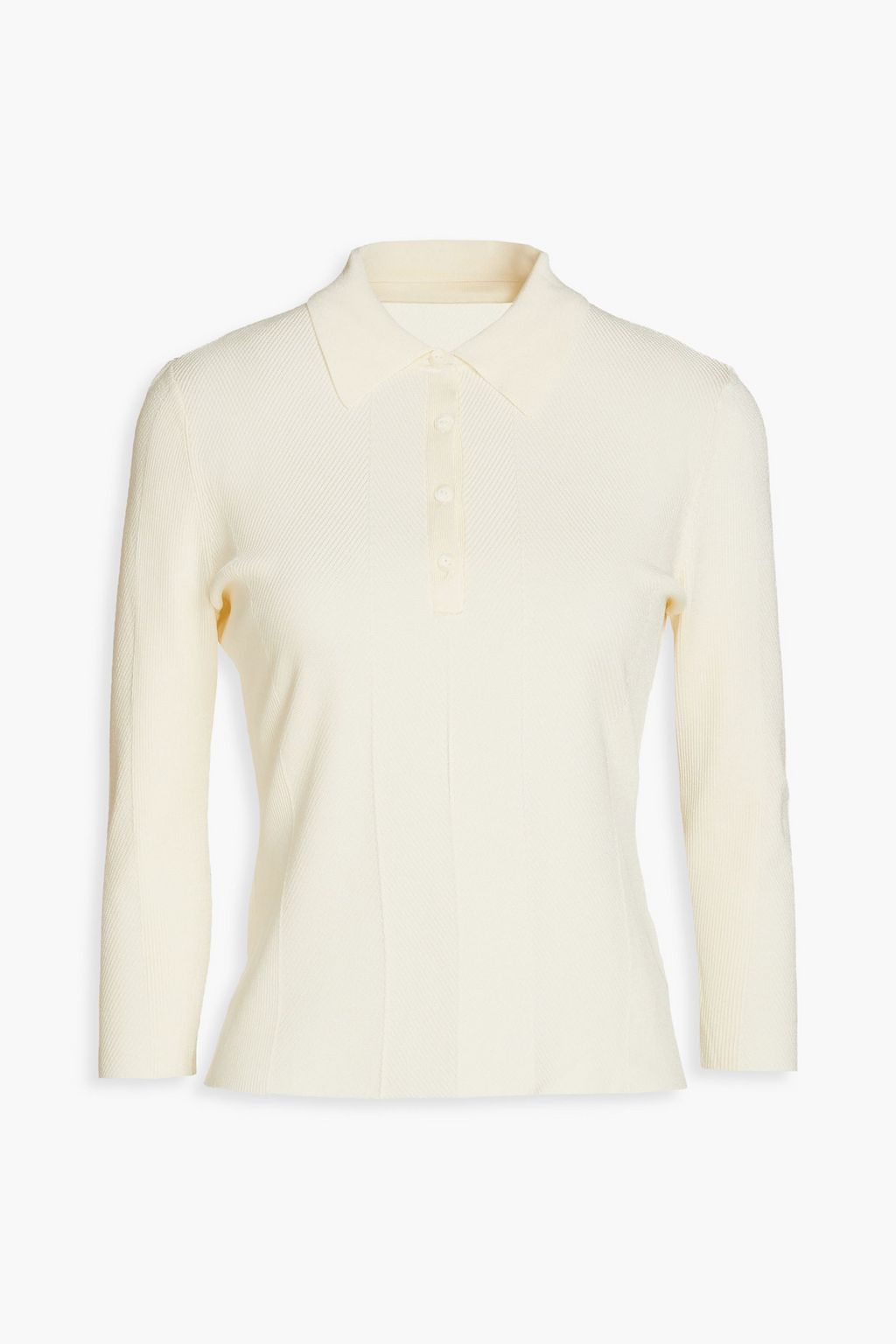 RAG & BONE Pacey ribbed-knit polo shirt | THE OUTNET