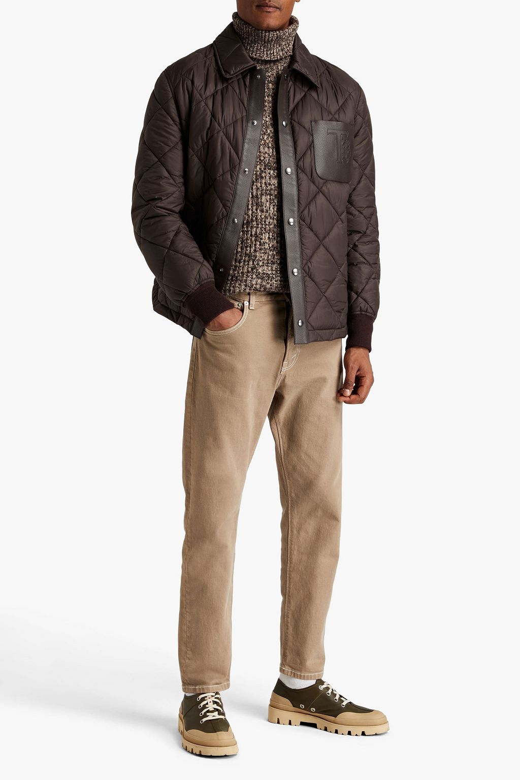 TOD'S Leather-trimmed quilted shell jacket | THE OUTNET