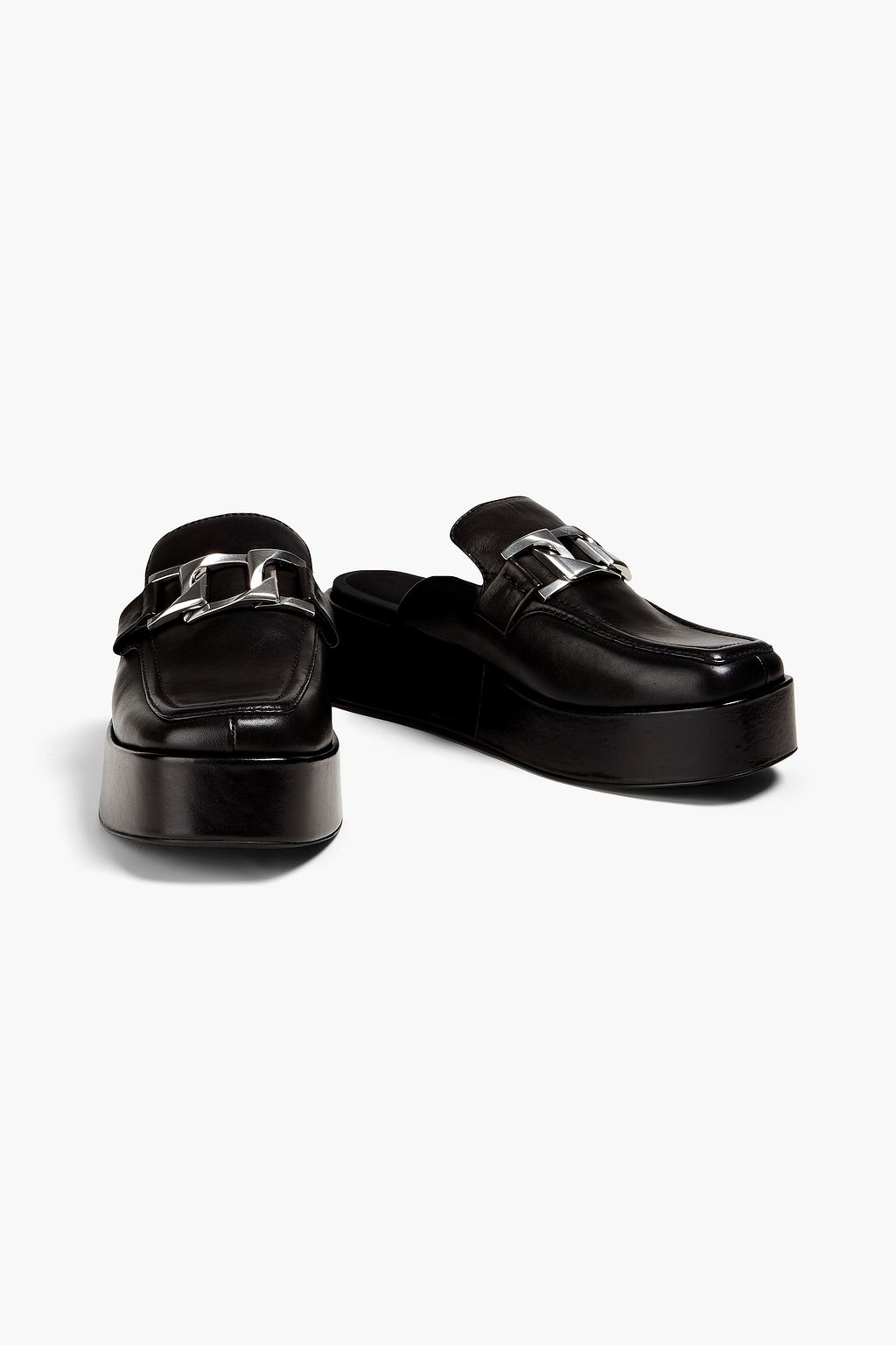 Rag And Bone Embellished Leather Platform Mules The Outnet