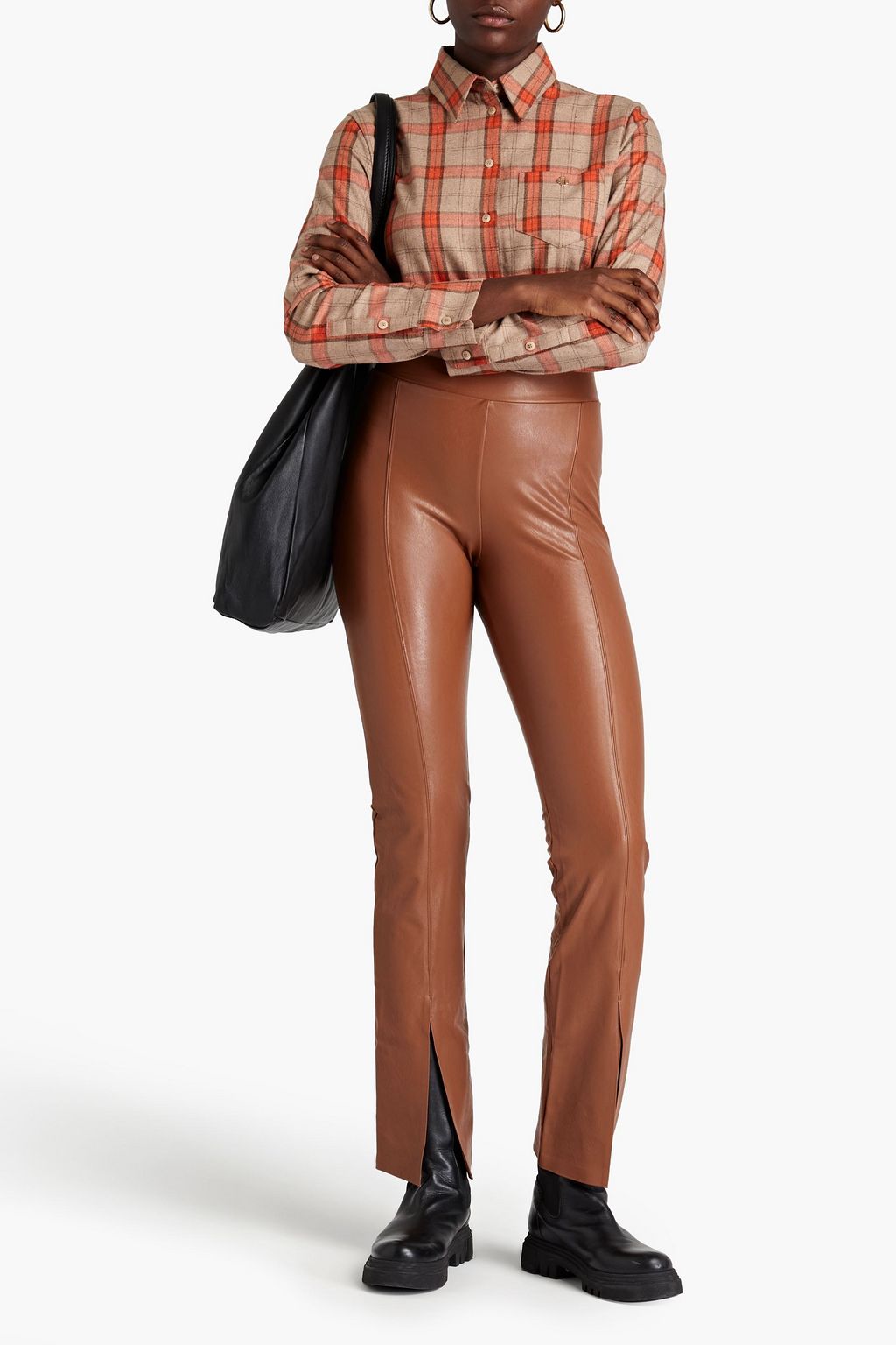 COMMANDO Faux leather flared pants | THE OUTNET